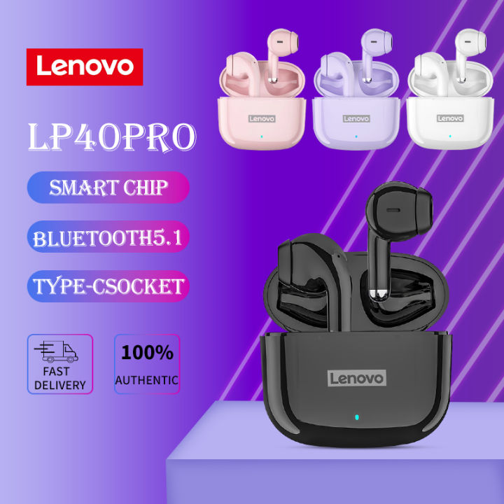 Lenovo LP40/LP40 Pro TWS Wireless Earbuds Bluetooth Sports Earphone with Mic Headphone HiFi ...