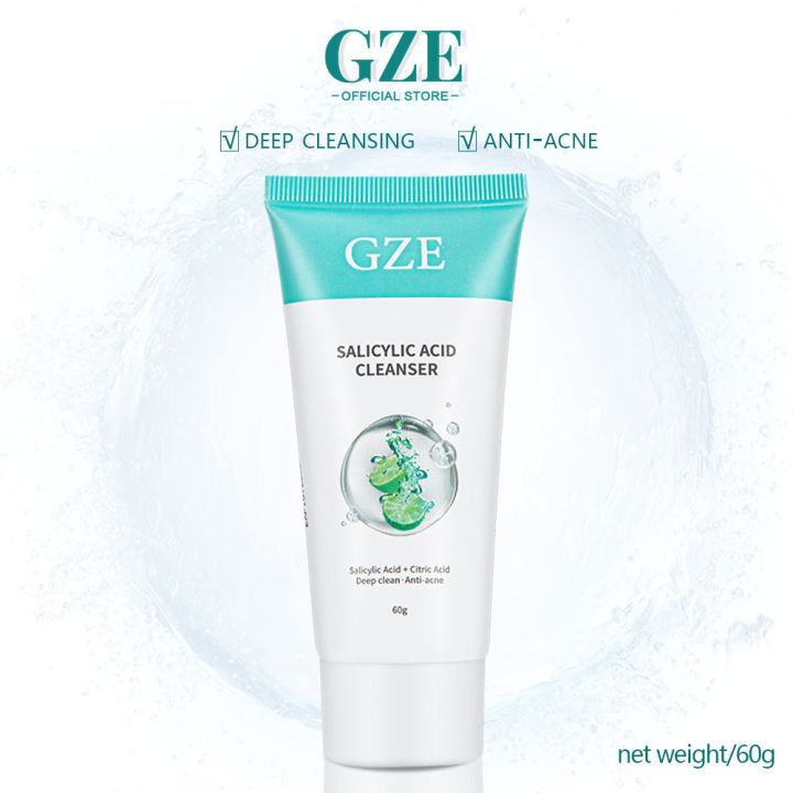 GZE Salicylic Acid Cleanser For Daily Gentle Face Wash Deep Clean ...