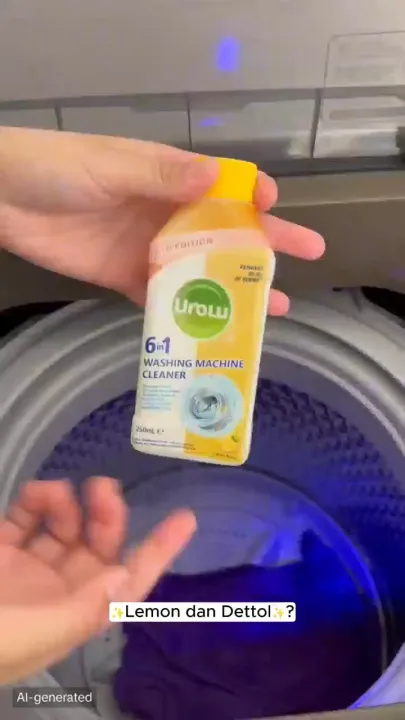 Dettol AntUrolu 6ln1 Kill 99.9% of Bacteria Strong Washing Machine Cleaner 250mL Lemon Scenti ...