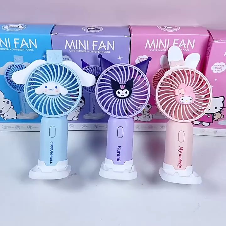 (in stock) Sanrio Mini Portable Electric Fan Sanrio Kuromi My Melody ...