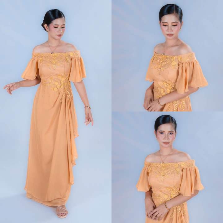 Sponsor Gown / Mother Gown Matte Gold | Lazada PH