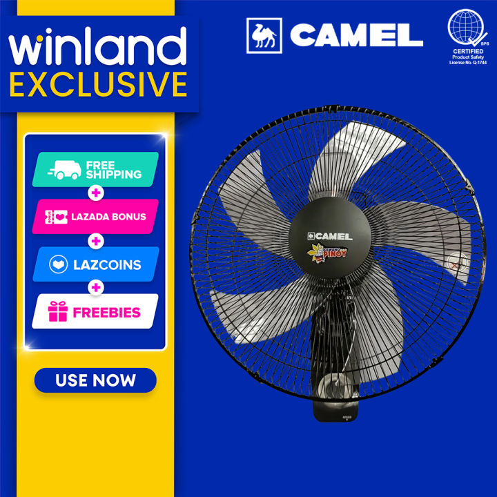 Camel by Winland 16inches Wall Fan / Electric Fan with 5 leaves blade ...