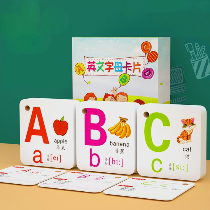 26 Letters Alphabet Cards for Children's English Learning | Lazada ...