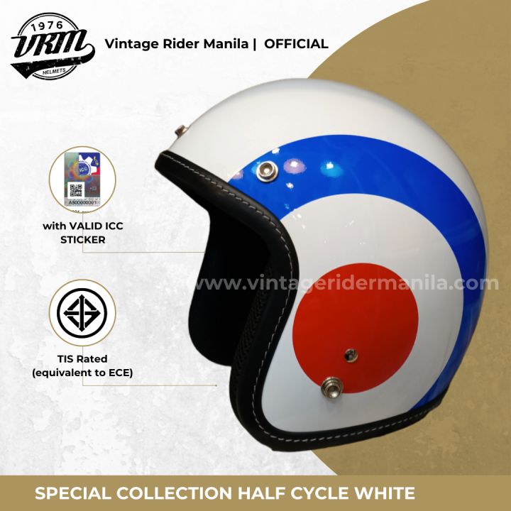 VRM 1976 Special Collection Half Cycle White Half Face Helmet | Lazada PH