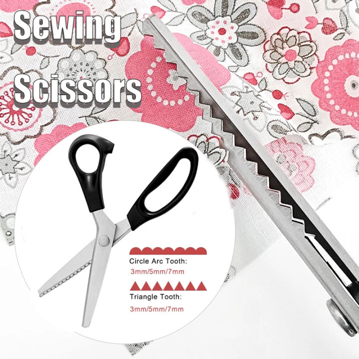 Stainless Steel Shears Lace Scissor Professional Dressmaking Zig Zag ...