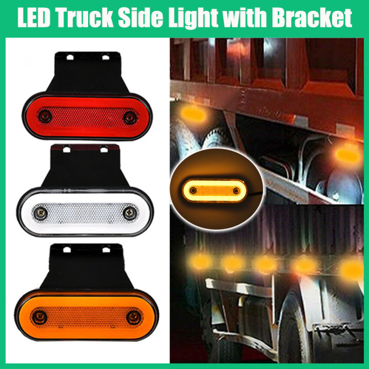 12V 24V Led Side Marker Light with Bracket Truck Clearance Lamp Tail ...