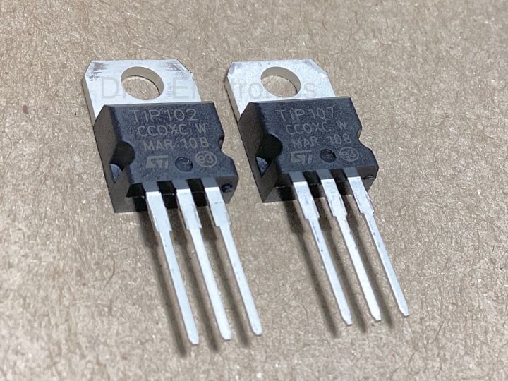 1คู่ TIP102 TIP107 TO-220 New Original Imported Genuine Darlington ...