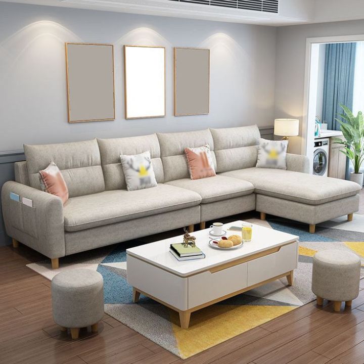 sofa set ruang tamu modern empat seater banyak pilihan warna | Lazada ...