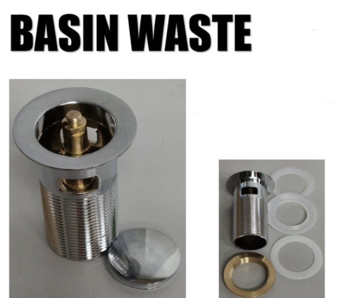 Heavy Duty Bathroom Basin Pop Up Waste (Overflow) | Lazada