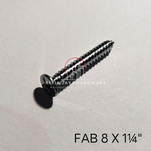 [25 pcs] Sekrup Fab 8 x 1 1/4" | Fab 8 x 1 1/4 inch | Sekrup Putih ...