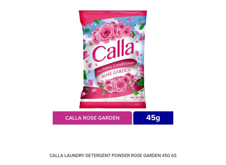 CALLA POWDER WITH FABRIC CONDITIONER ROSE GARDEN (PINK) 45G 6PCS ...