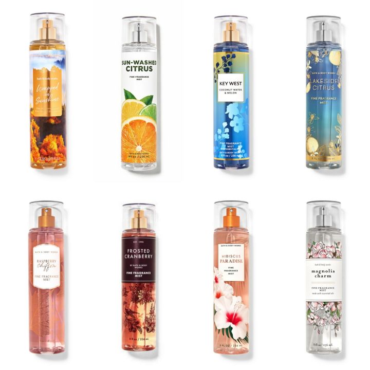 Bath and Body Works Mist 236ml Sweetheart Cherry Midnight Swim Copper ...