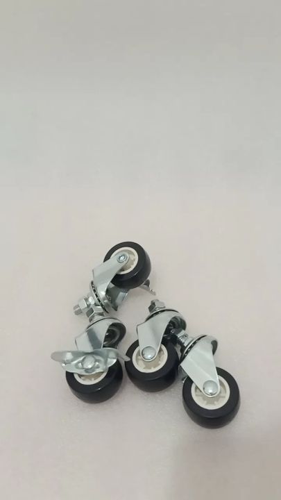 Roda PVC 1.5 inch Screw Hidup /Rem +Mur CASTER Taiwan Troli Nylon/pcs ...