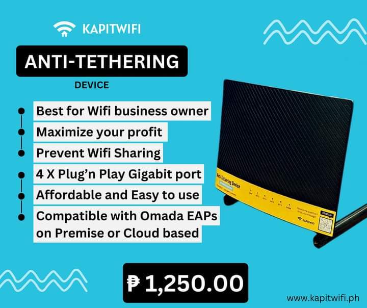 Kapitwifi Anti Tethering Device Multi-Port Gigabit | Lazada PH