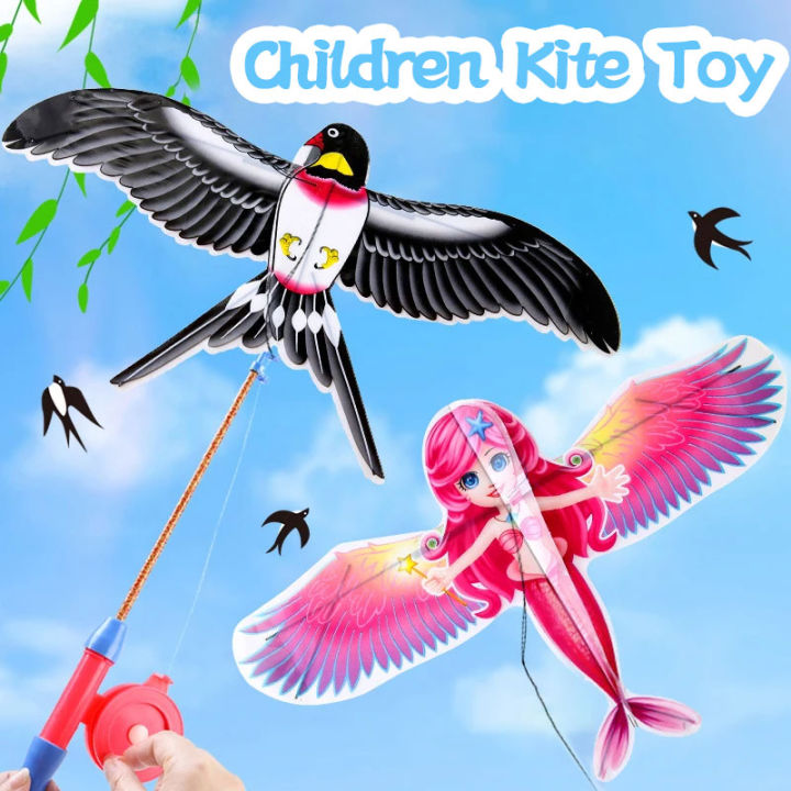 Mini Children Kite Toy Cartoon Bird Swallows Eagle Shape Handheld ...
