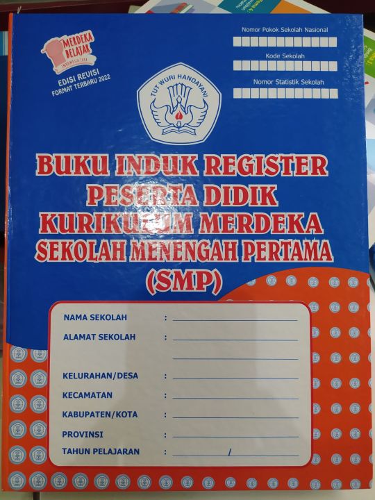 Terbaru/Buku Induk Register Siswa SMP isi 50 kurikulum Merdeka edisi ...