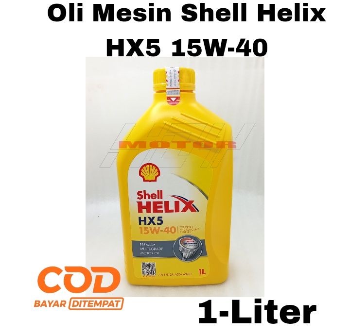Oil Oli Mesin Shell Helix HX5 15W-40 1 Liter Original | Lazada Indonesia