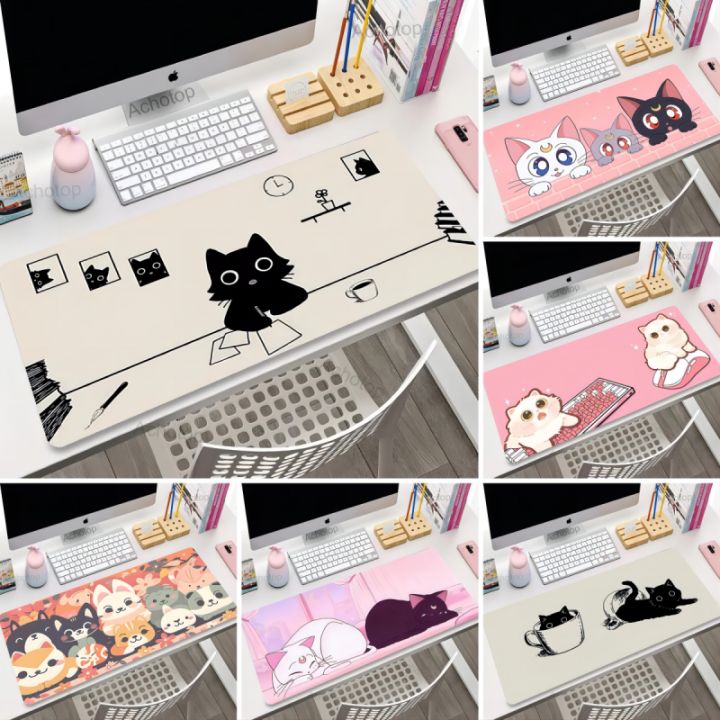 Cute Japan Cat Mouse Pad Keyboard Cabinet Mause Laptops Gamer Pc Gaming ...
