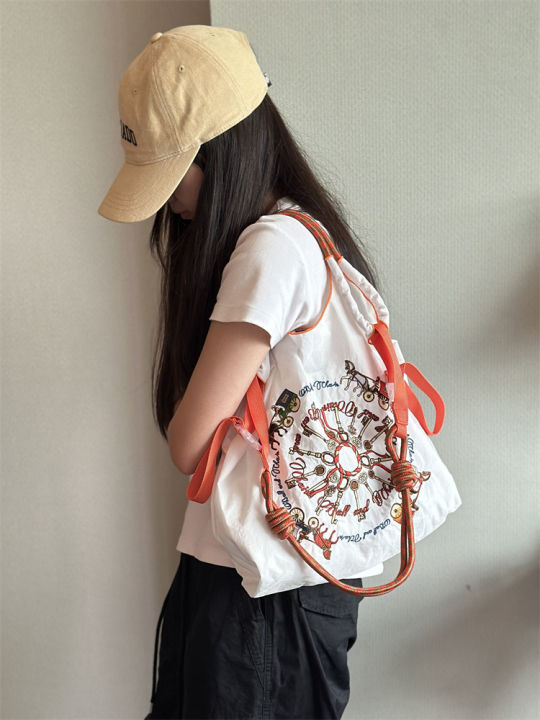 สไตล์ญี่ปุ่นปัก งานเต้นรำ โซ่ความจุขนาดใหญ่กระเป๋าช้อปปิ้งกระเป๋า Eco ...