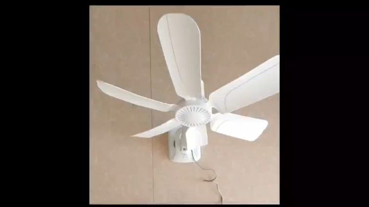 Clip fan 6 blades portable large size with biger base white color for ...