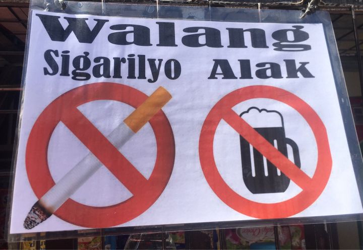 Laminated restricted products walang sigarilyo at alak | Lazada PH