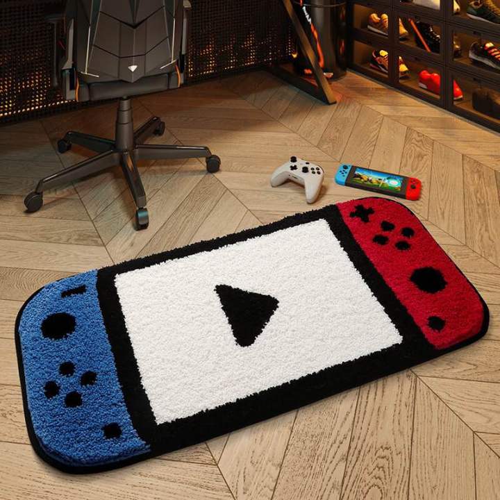 [พร้อมส่ง] พรม พรมเช็ดเท้า พรมแต่งห้อง ลาย Nintendo Switch ขนาด 40x80 ...