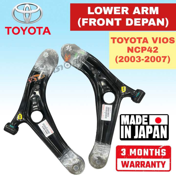 ORIGINAL JAPAN TOYOTA LOWER ARM (FRONT DEPAN) - TOYOTA VIOS NCP42 (2003-2007) 48068-09010 48069 ...