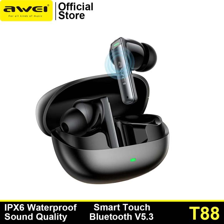 Awei T88 True Wireless Sports Earbuds with Charging Case IPX6 ...