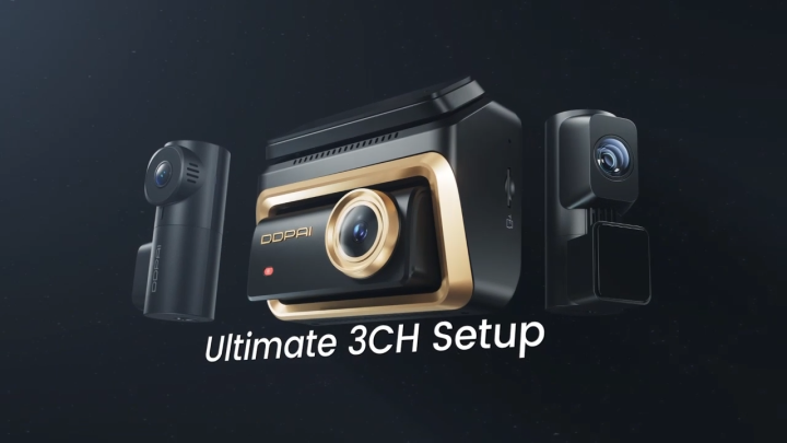 DDPAI Z90 Master World 's First 4K + 4K +3K 3-Channel HDR Sony Starvis ...