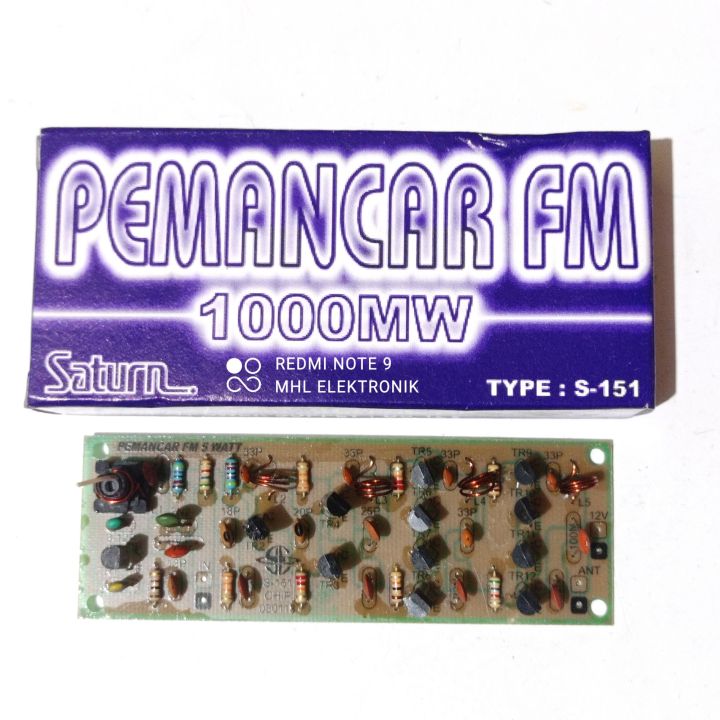 Modul Kit Pemancar Radio FM 12V DC 85-109 Mhz Daya Pancar 1-5 km S-151 ...