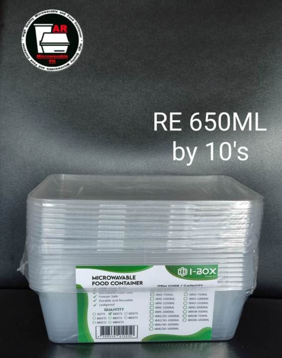 Microwavable plastic container / RE 650 / Microwavable food container ...