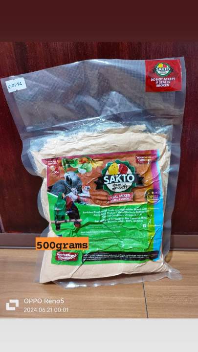 Sakto Formula 500grams for Birds Real Mix Fruits & Veggies | Lazada PH