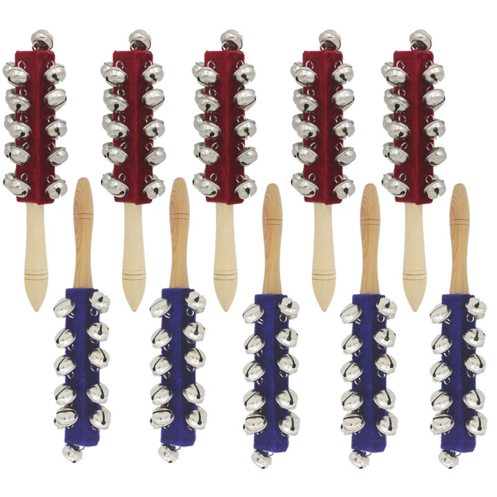 21 Bell Rod Orff Instruments ของเล่นการศึกษา Stick Shaker มือไม้ Rattle ...