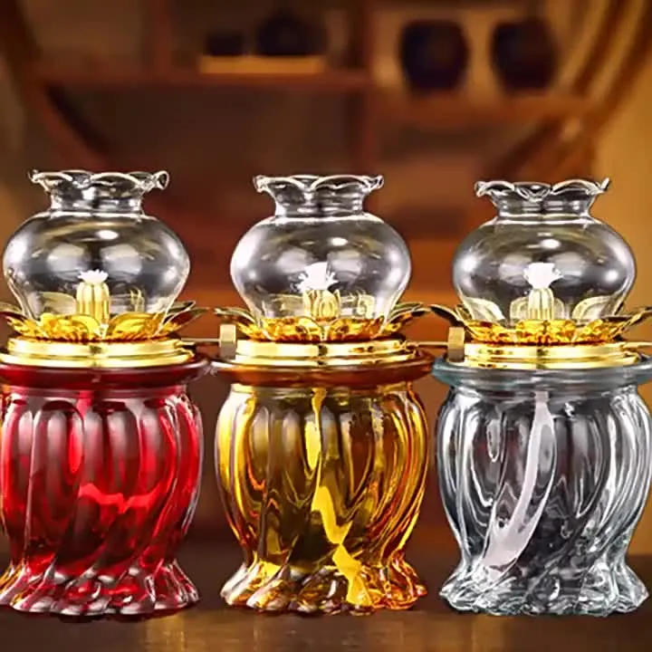 SXH New Butter Lamp Wind-Proof Light Liquid Oil Lamp Buddha Lamp ...