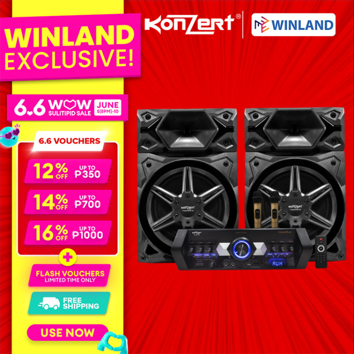 Konzert by Winland Micro Component TodoOke Speaker System with USB/SD ...