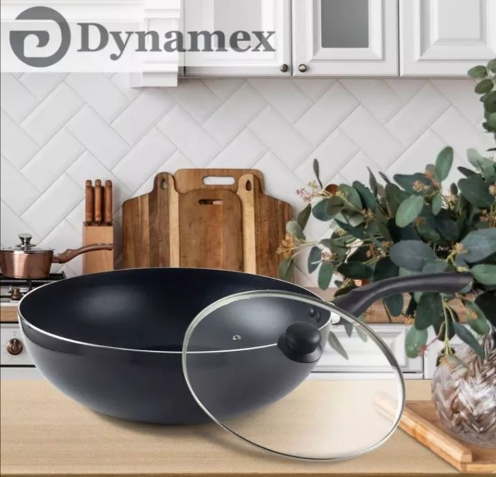 Dynamex Wok Pan 30cm with Lid | Lazada PH