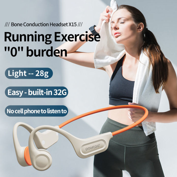 POLVCDG X15 Bone Conduction Headset Wireless Earbuds Bluetooth Earphone ...