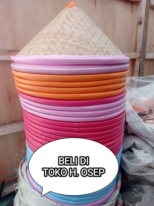 Cetok / CAPING BAMBU DEWASA 2 LAPIS / TOPI PETANI ENAK DIPAKE ...