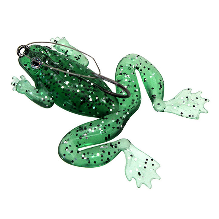 4.5g/6cm Durable Portable Lifelike New Rubber Frog Spinner Sinking Bass ...