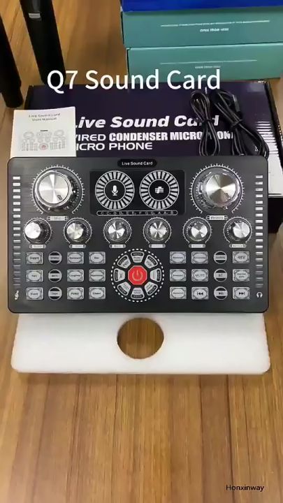 Okwis Q7 Professional External Sound Card With Mic Set USB Sound Mixmer ...