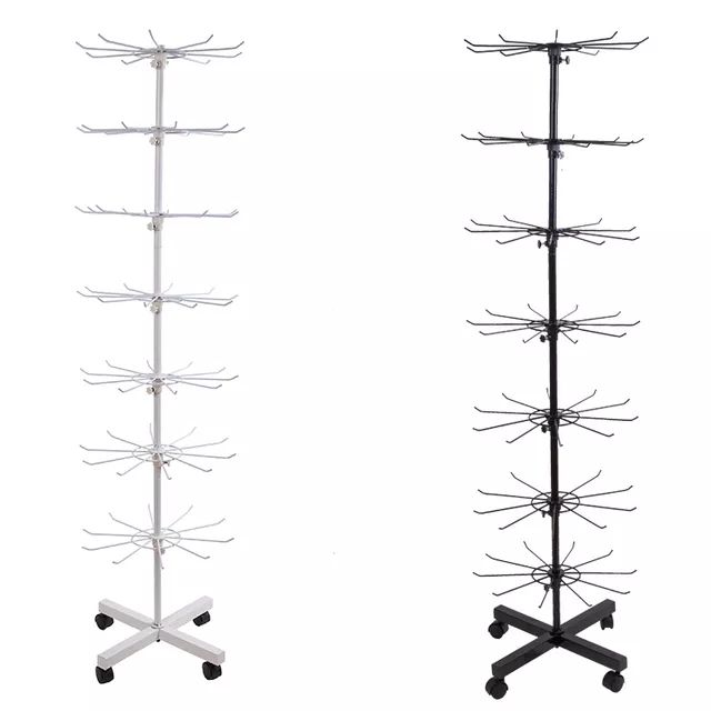 (7-Layer) Adjustable Rotating Rack with wheels Heavy duty Hanging ...