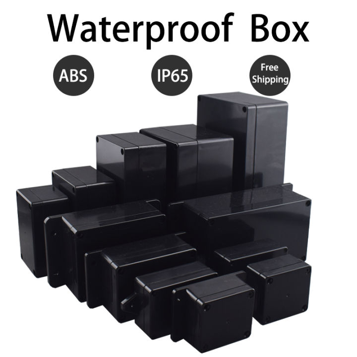 ABS Waterproof Box Housing Electronic Safe Case Plastic Boxes Black ...