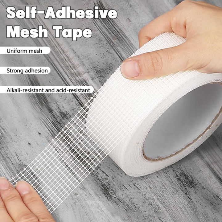 1/2/3Roll Self-adhesive Fiberglass Mesh Tape Wall Crack Drywall Seam ...