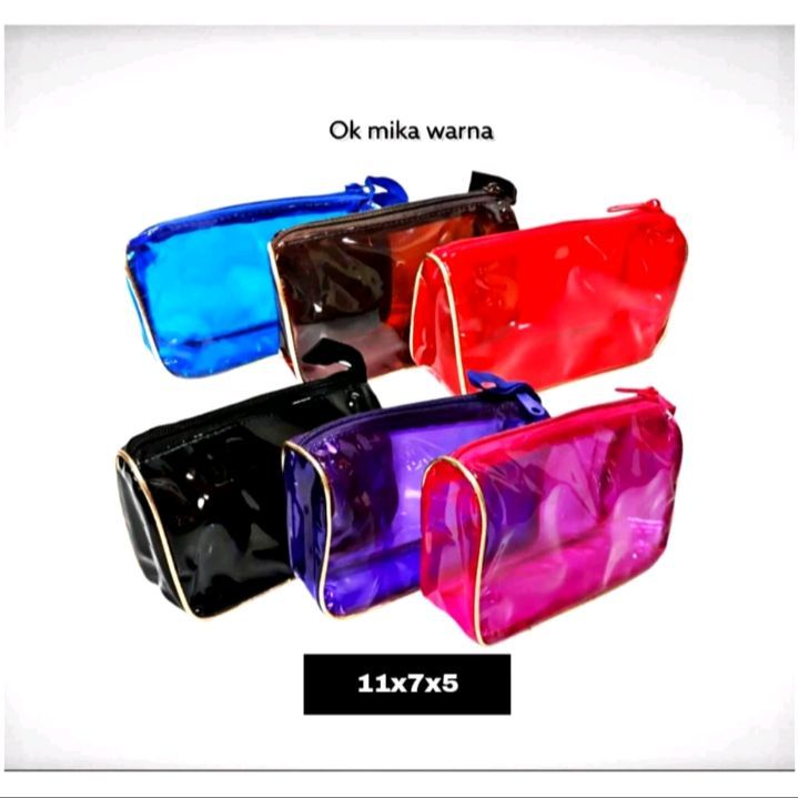 Pouch Kosmetik Mika PVC Warna | Lazada Indonesia