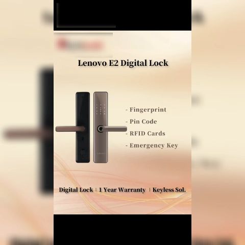 Lenovo Smart Lock E2 | Smart Intelligent Handle Lock | Lazada