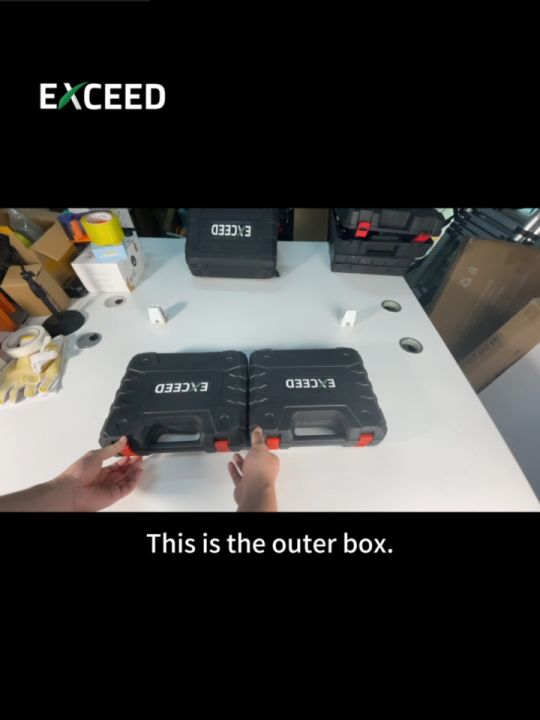 EXCEED Cordless Impact Drill Electric Screwdriver Rechargeable Handheld ...