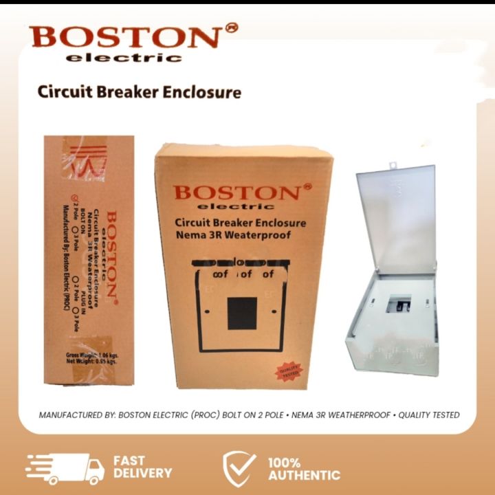 Boston Nema 3R Circuit Breaker Enclosure 2-Pole Thick Type Box Plug in ...