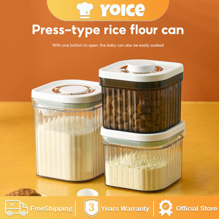 Yoice 1200ml Milk Powder Box Baby Powder Container Sealed Airtight Jar ...