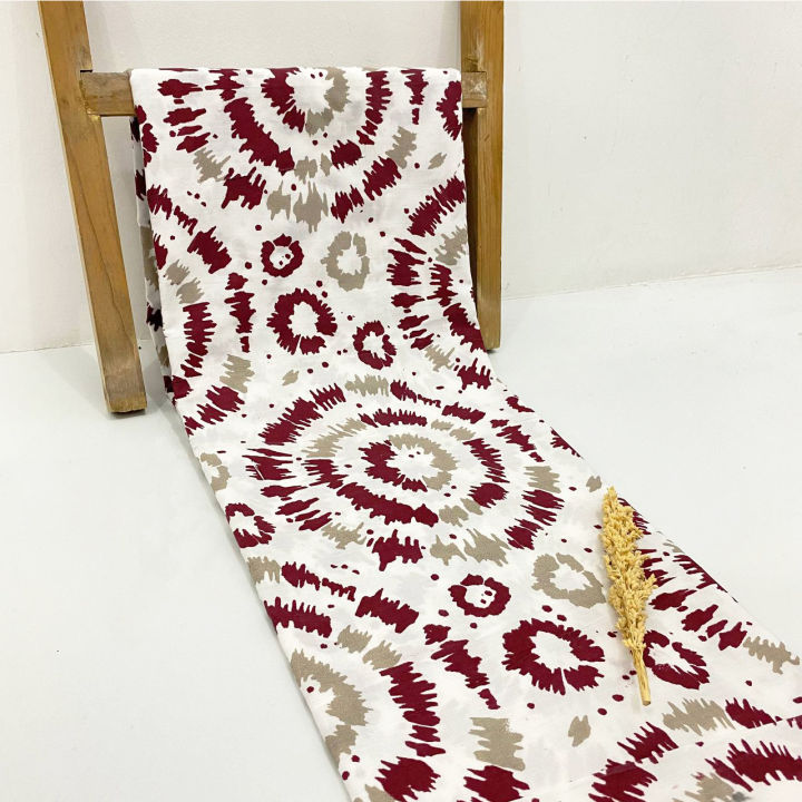 KAIN BATIK MOTIF JUMPUTAN TYE DIE UKURAN PANJANG PAKET SERAGAM BAHAN ...