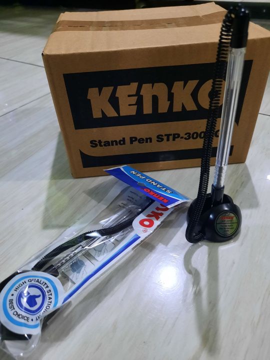 Pulpen Meja Tempel Stand Pen STP-300SG Kenko Tinta Warna Hitam | Lazada ...